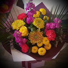 Marigold Mirage Bouquet Viola Fiore Florist Crewe